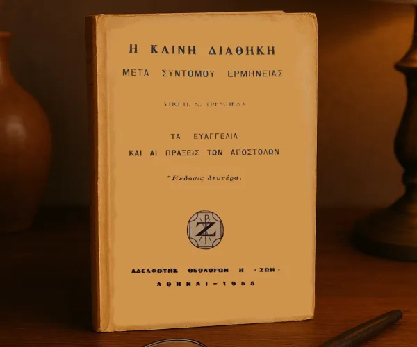 Καινή Διαθήκη 1955 – Σπάνια Έκδοση με Ερμηνεία – Παλαιοπωλείο Απόλλων